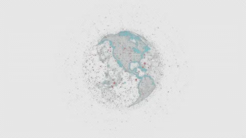 Digital globe data animation with partic... | Stock Video | Pond5