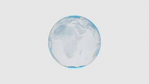 Digital globe rotating 3D VFX animation ... | Stock Video | Pond5