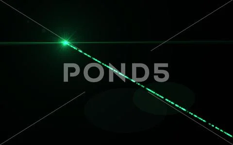 Digital green lens flare in black background: Royalty Free #80781686