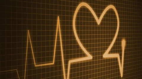 Digital Heartbeat Monitor Display Animat... | Stock Video | Pond5