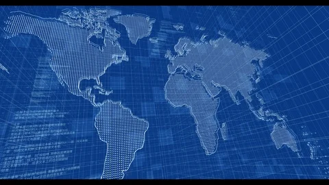 Digital hi-tech map. 4K motion graphics ... | Stock Video | Pond5