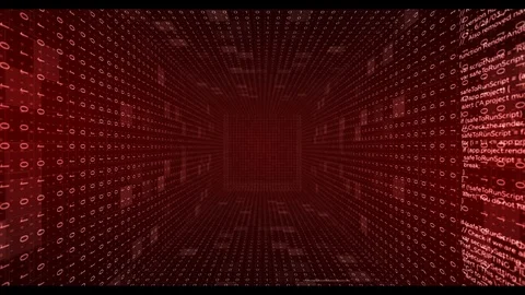 Digital hi-tech matrix room. 4K motion g... | Stock Video | Pond5