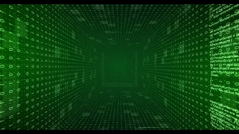 Digital hi-tech matrix room. 4K motion g... | Stock Video | Pond5