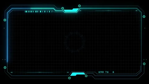 Digital HUD futuristic video frame Digit... | Stock Video | Pond5