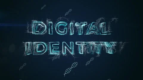 Digital Identity Text With DNA Symbol In... | Stock Video | Pond5