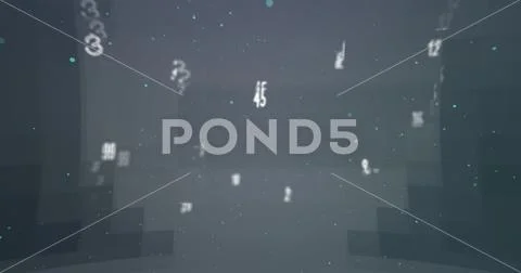 Digital image of random alphabets and numbers moving and changing ...