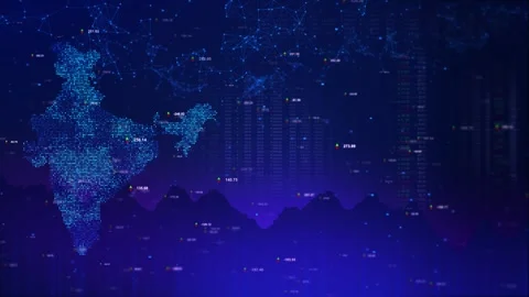 Digital India India Map of India Futuris... | Stock Video | Pond5