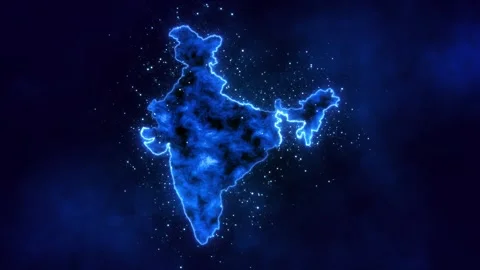 Digital India map Cyber digital India co... | Stock Video | Pond5