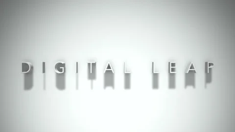 digital leap 3D title animation white t... | Stock Video | Pond5