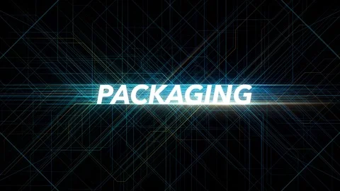 Digital Lines Tech Word - PACKAGING | Stock Video | Pond5