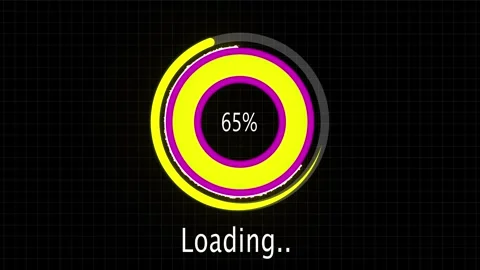Digital loading screen with a circular p... | Stock Video | Pond5