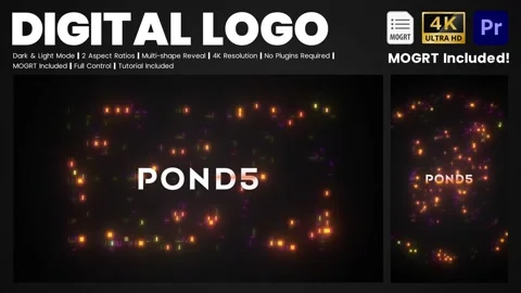 Digital Logo with MOGRT Files ~ After Effects #236405775