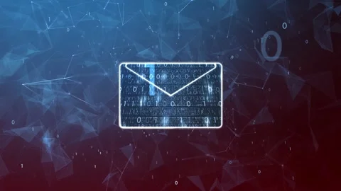 Digital mail binary numbers motion backg... | Stock Video | Pond5