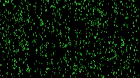 Numbers Falling Black Background Stock Footage ~ Royalty Free Stock ...