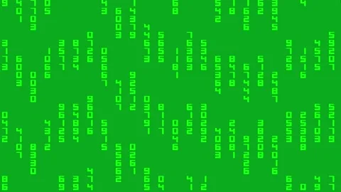 digital Matrix with numbers on green scr... | Stock Video | Pond5