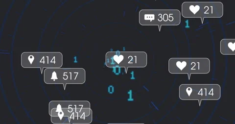 Digital notifications and social media i... | Stock Video | Pond5