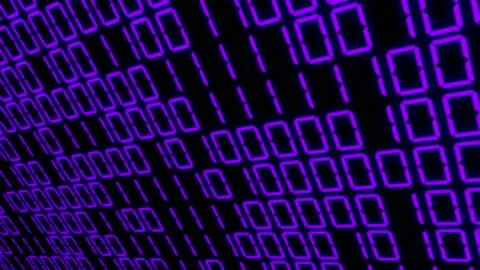 Digital numbers binary random numbers 7 ... | Stock Video | Pond5