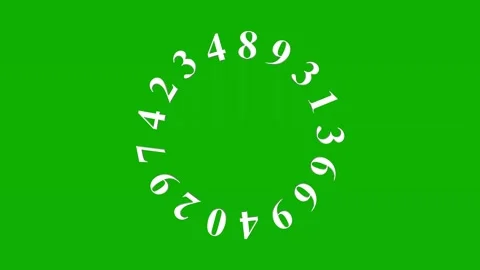 Digital numbers circle green screen moti... | Stock Video | Pond5