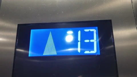 Digital numbers of elevators from 19 to ... | Stock Video | Pond5
