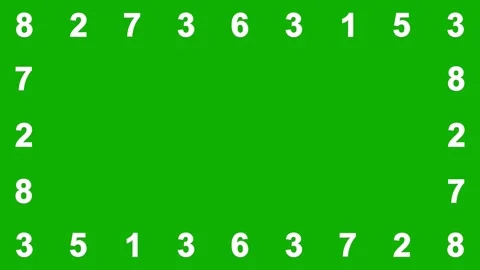 Digital numbers frame green screen motio... | Stock Video | Pond5