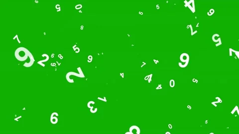 Digital numbers green screen motion grap... | Stock Video | Pond5