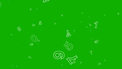 Digital numbers green screen motion grap... | Stock Video | Pond5