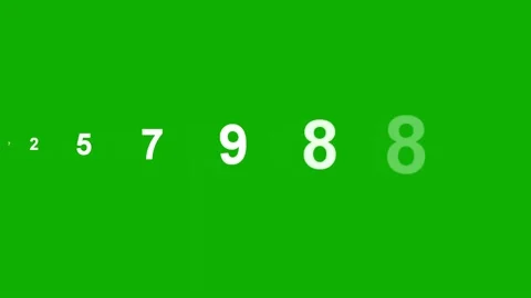 Digital numbers green screen motion grap... | Stock Video | Pond5