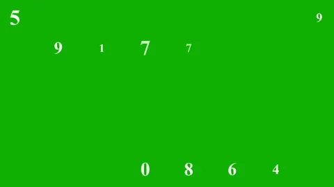 Digital numbers green screen motion grap... | Stock Video | Pond5