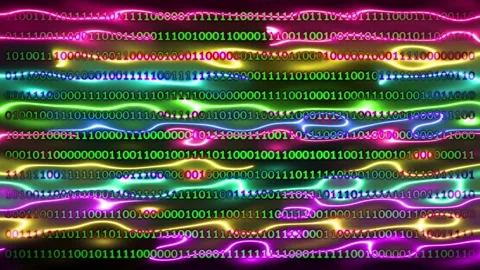 Digital Numbers Neon Vj Loops Animation | Stock Video | Pond5