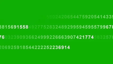 Digital numbers pattern green screen mot... | Stock Video | Pond5