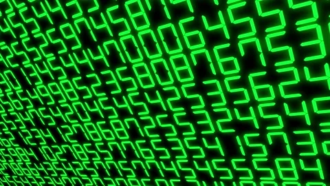 Digital numbers random numbers 7 segment... | Stock Video | Pond5