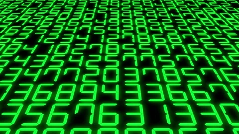 Digital numbers random numbers 7 segment... | Stock Video | Pond5