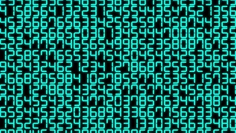 Digital numbers random numbers 7 segment... | Stock Video | Pond5