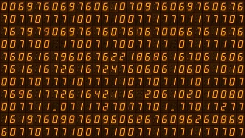 Digital numbers randomly blinking. Seaml... | Stock Video | Pond5