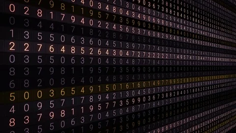 Digital numbers static Animation intro. | Stock Video | Pond5