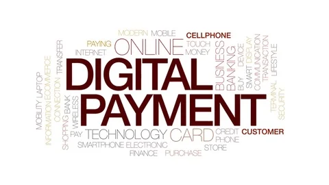 Digital payment animated word cloud, tex... | Stock Video | Pond5