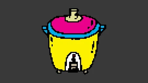 digital pixel art animation black screen... | Stock Video | Pond5