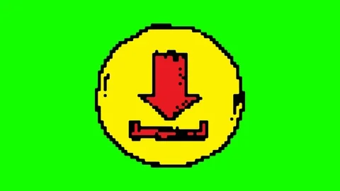 digital pixel art animation green screen... | Stock Video | Pond5