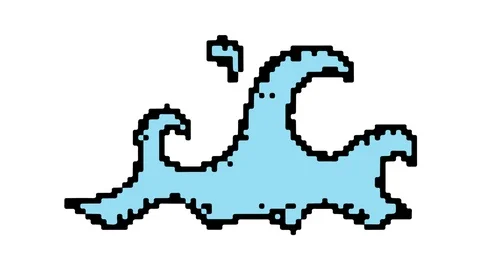 digital pixel art animation white screen... | Stock Video | Pond5