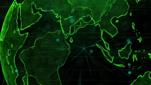 Digital planet of Earth. 3D animation w... | Stock Video | Pond5