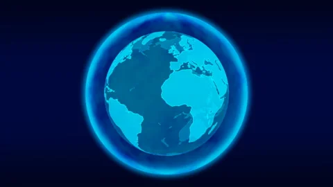 Digital planet Earth loopable animation | Stock Video | Pond5