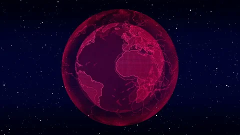 Digital planet Earth loopable animation | Stock Video | Pond5