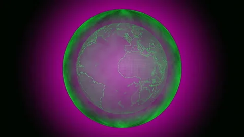 Digital planet Earth loopable animation | Stock Video | Pond5
