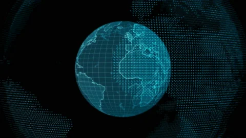 Digital planet Earth loopable animation | Stock Video | Pond5