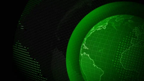Digital planet Earth loopable animation | Stock Video | Pond5