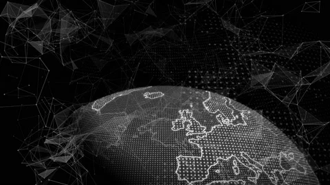 Digital planet Earth loopable animation | Stock Video | Pond5