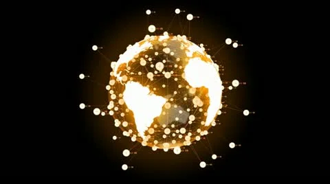 digital planet hologram with alpha chann... | Stock Video | Pond5