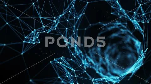 Digital plexus tunnel funnel background: Graphic #77535193