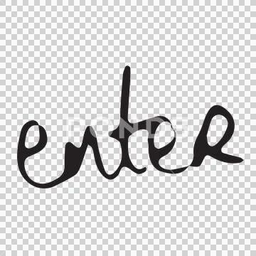 Digital png illustration of black enter text on transparent background ...