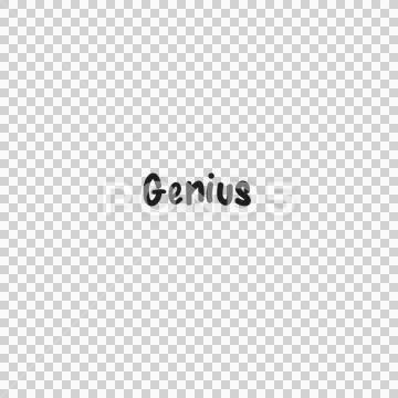 Digital png illustration of black genius text on transparent background ...